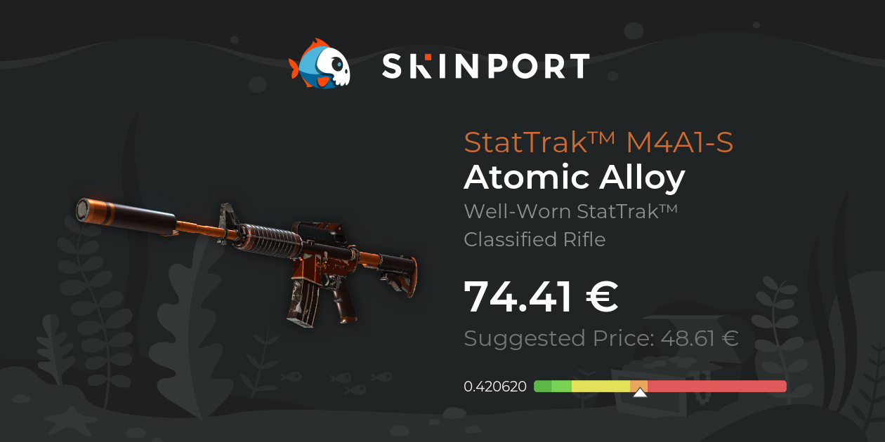 StatTrak™ M4A1-S | Atomic Alloy (Well-Worn) - Counter-Strike 2 - Skinport