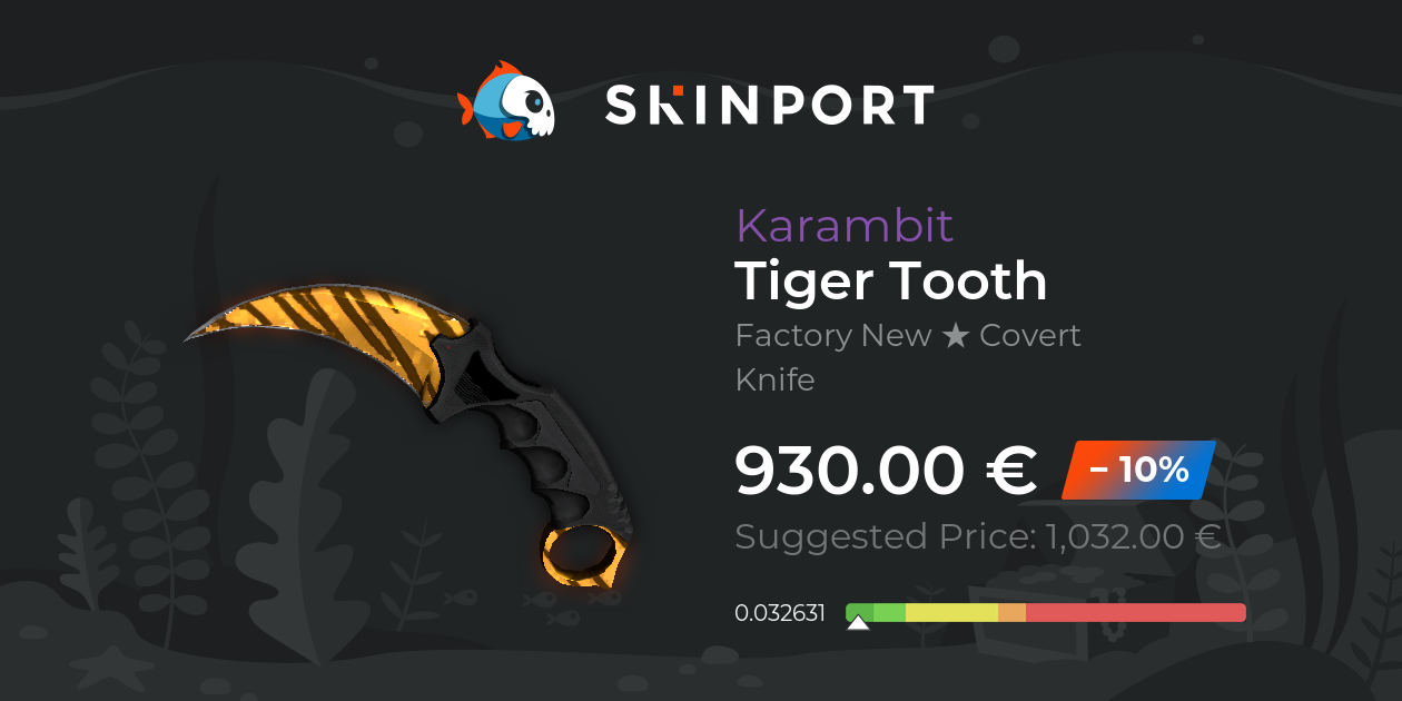 Karambit | Tiger Tooth (Factory New) - CS2 - Skinport