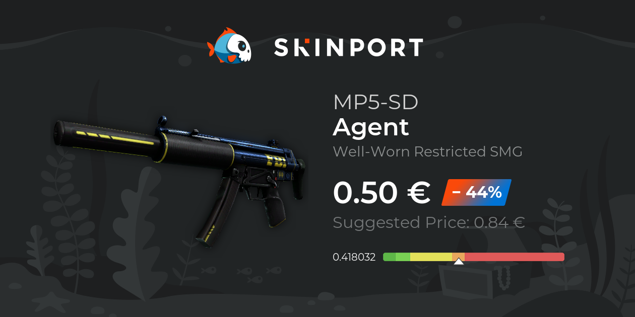 MP5-SD | Agent (Well-Worn) - CS2 - Skinport