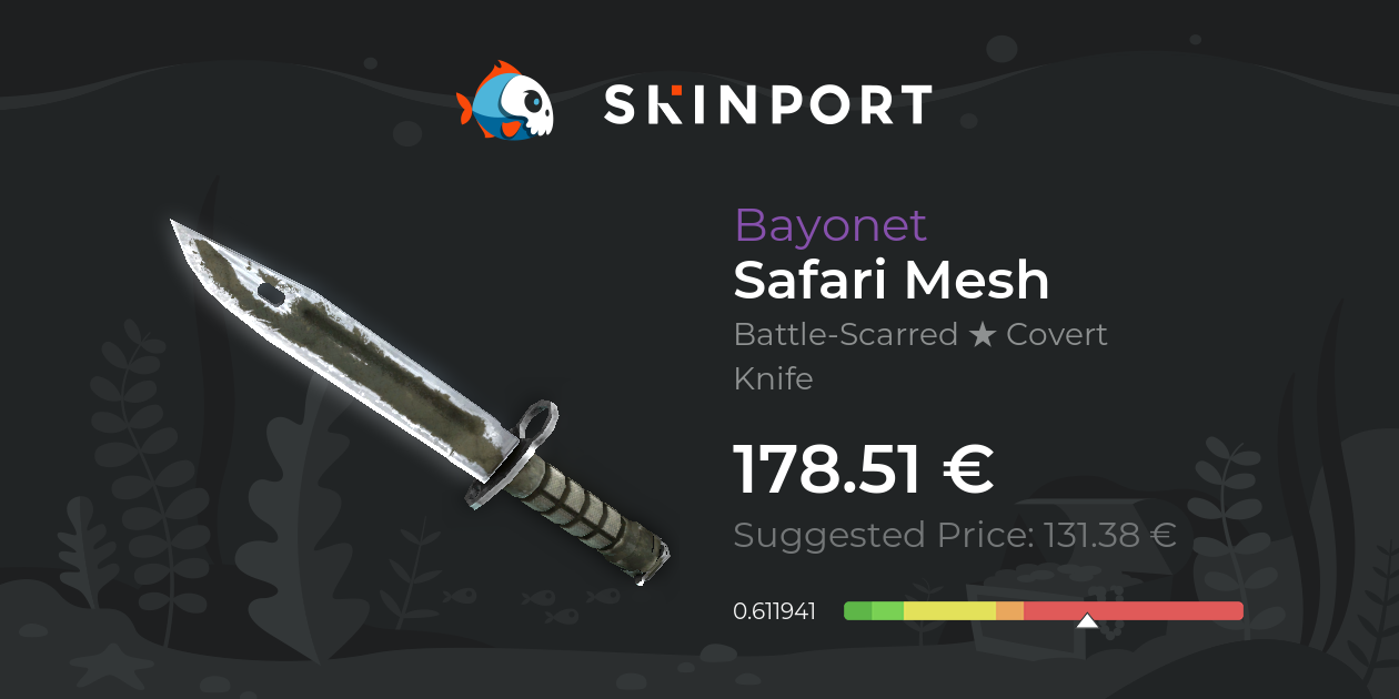 Bayonet | Safari Mesh (Battle-Scarred) - Counter-Strike 2 - Skinport