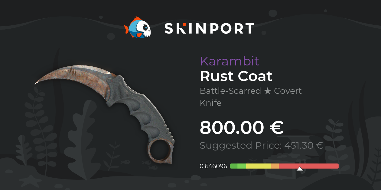 Karambit (★) | Rostmantel (Kampfspuren) - Counter-Strike 2 - Skinport