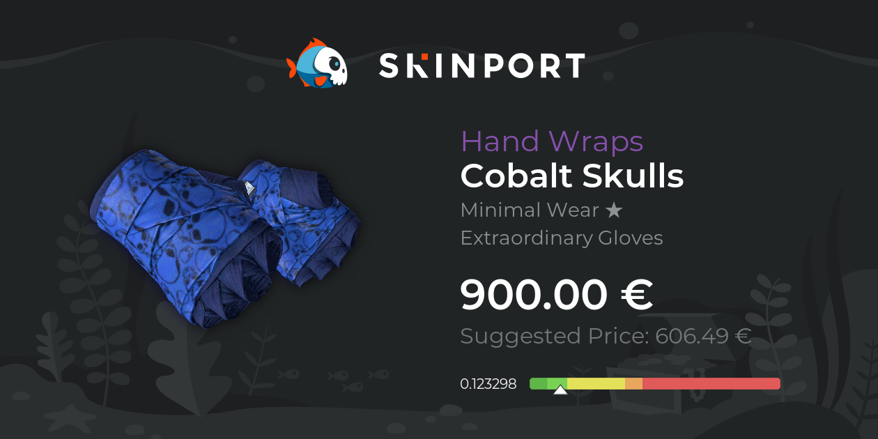 Hand Wraps | Cobalt Skulls (Minimal Wear) - Counter-Strike 2 - Skinport