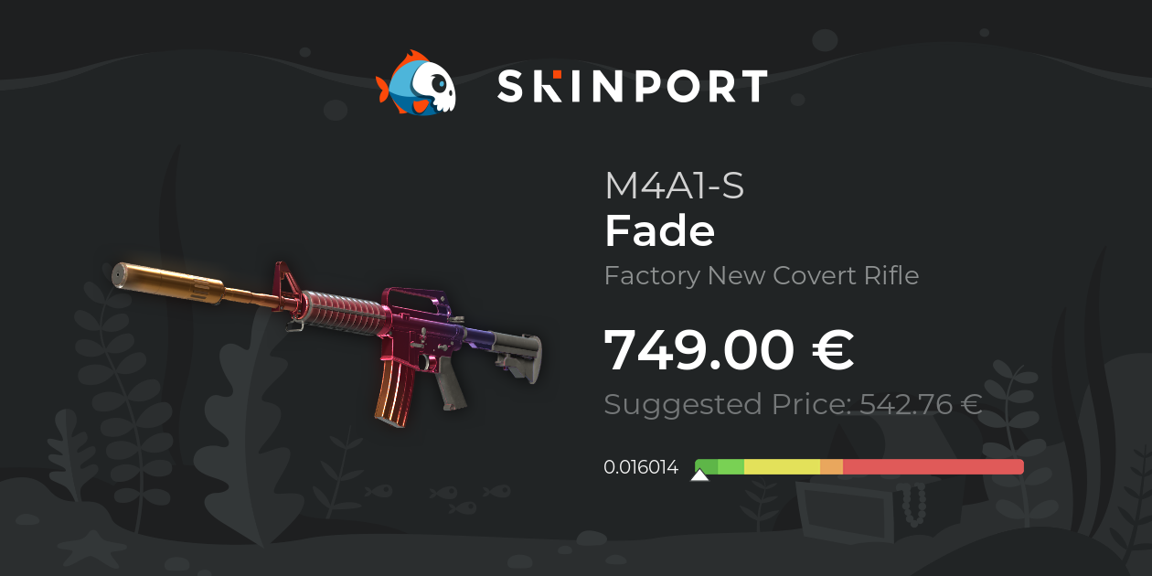 M4A1-S | Fade (Factory New) - Counter-Strike 2 - Skinport