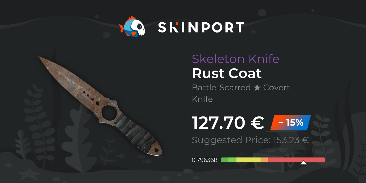 Skeleton Knife | Rust Coat (Battle-Scarred) - Counter-Strike 2 - Skinport