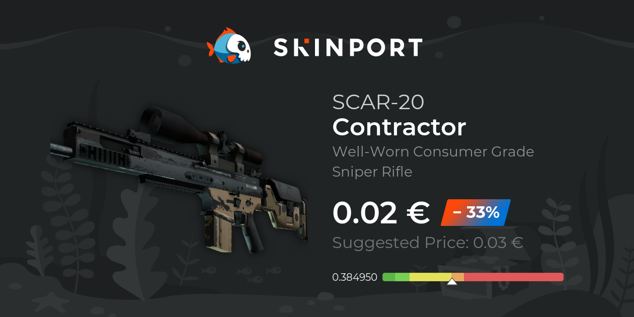 SCAR-20 | Contractor (Well-Worn) - Counter-Strike 2 - Skinport