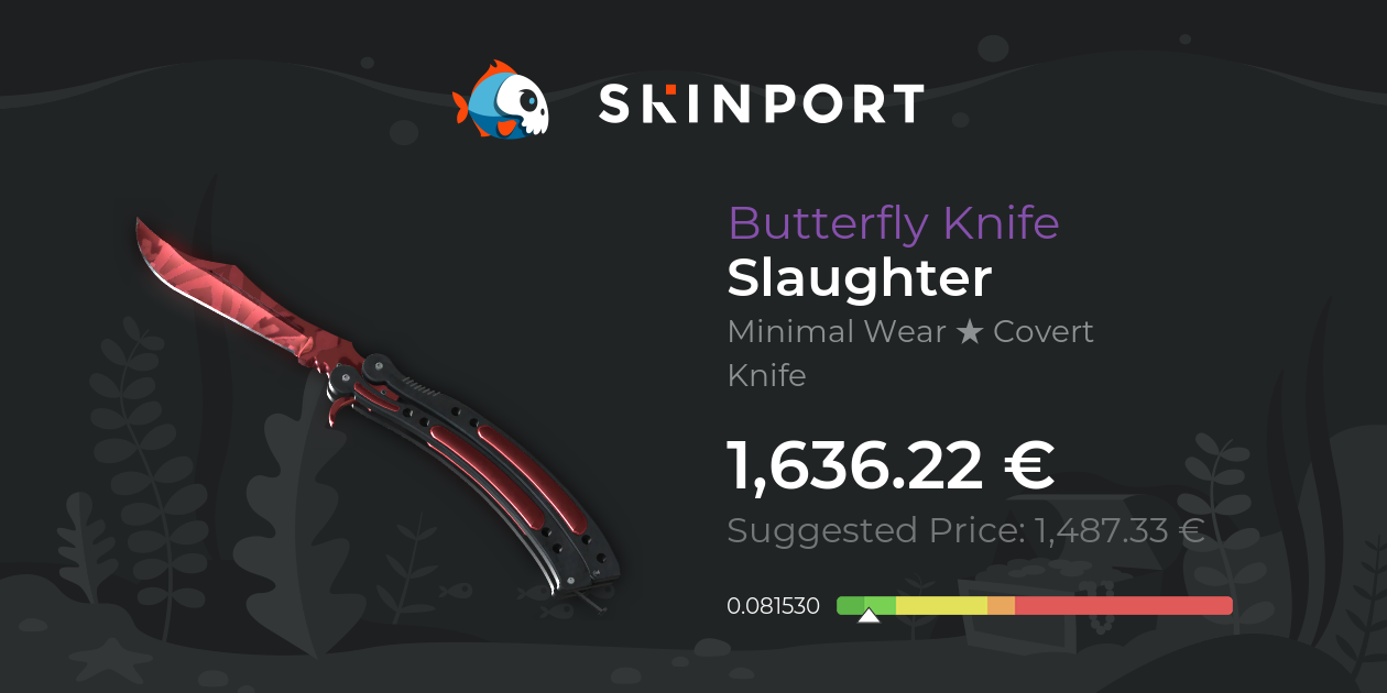 Butterfly Knife | Slaughter (Minimal Wear) - Counter-Strike 2 - Skinport
