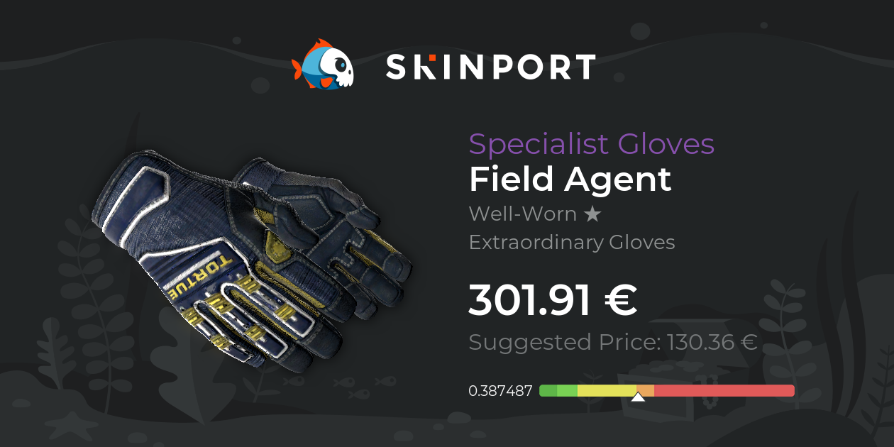 Specialist Gloves | Field Agent (Well-Worn) - Counter-Strike 2 - Skinport