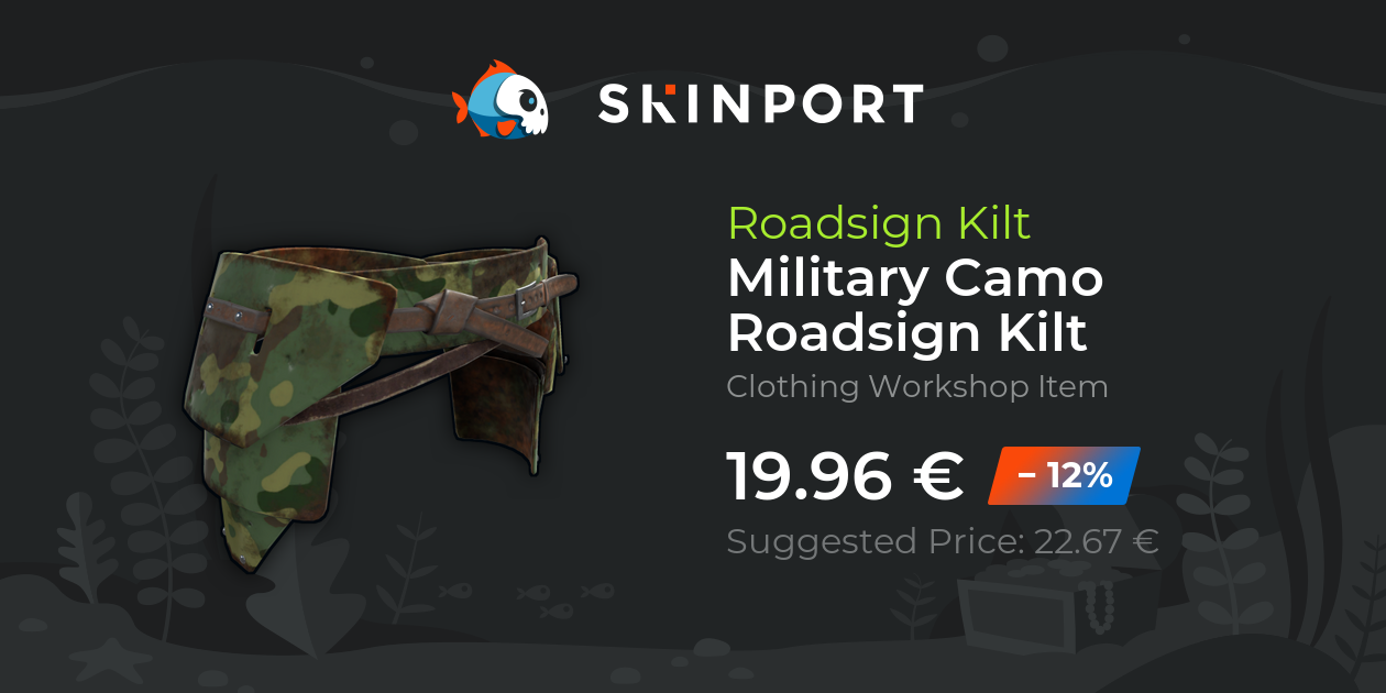 Military Camo Roadsign Kilt - Rust - Skinport