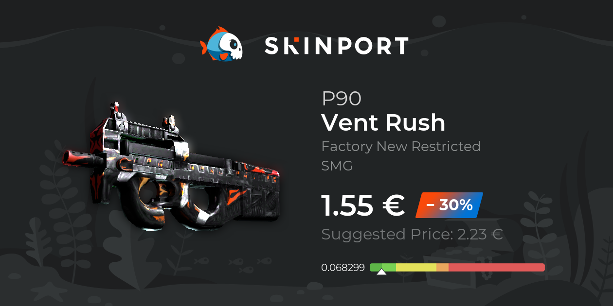 P90 | Vent Rush (Factory New) - Counter-Strike 2 - Skinport