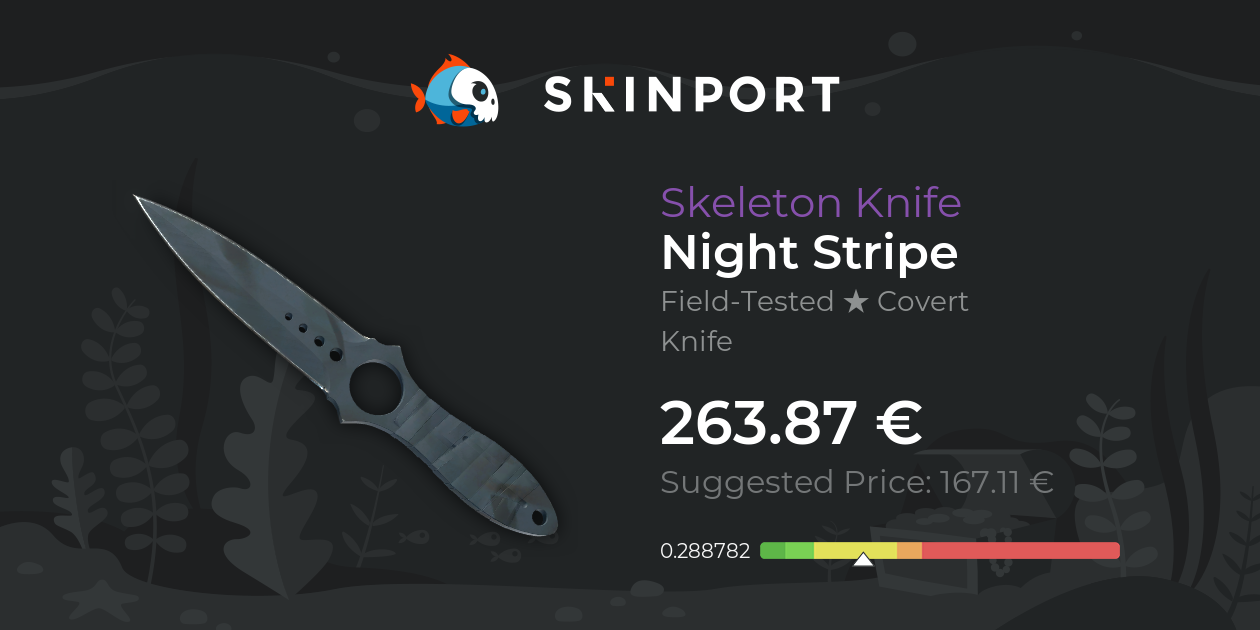 Skeleton Knife | Night Stripe (Field-Tested) - Counter-Strike 2 - Skinport