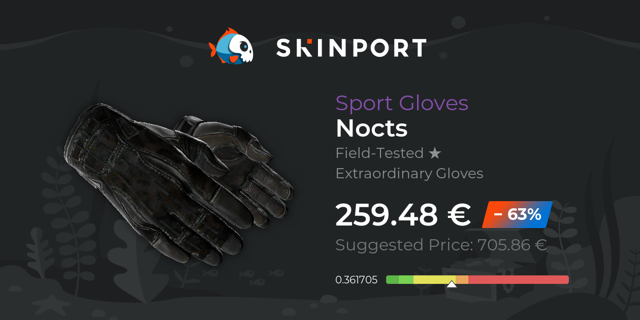Sport Gloves | Nocts (Field-Tested) - CS2 - Skinport