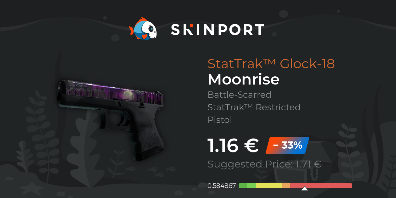 StatTrak™ Glock-18 | Moonrise (Battle-Scarred) - Counter-Strike 2 ...
