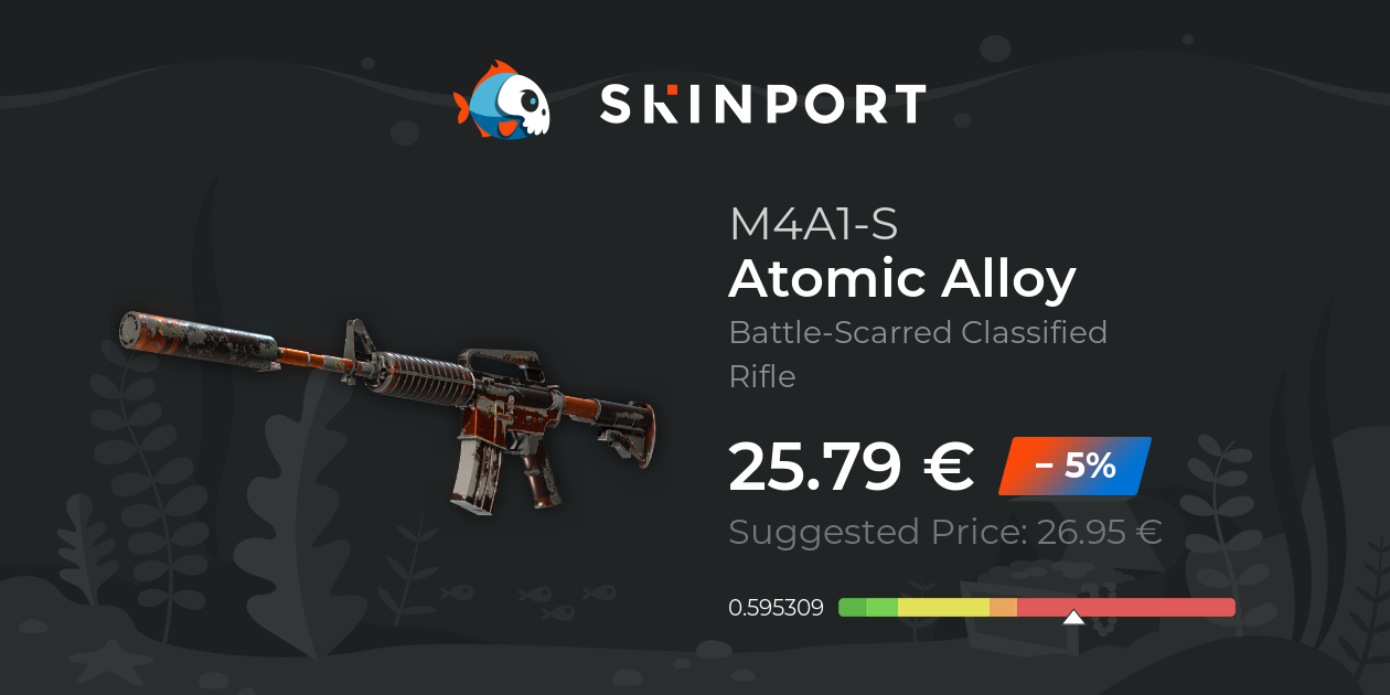 M4A1-S | Atomic Alloy (Battle-Scarred) - Counter-Strike 2 - Skinport