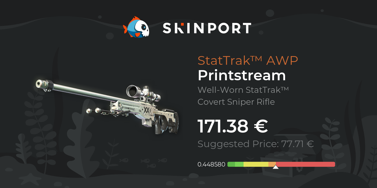 StatTrak™ AWP | Printstream (Well-Worn) - Counter-Strike 2 - Skinport