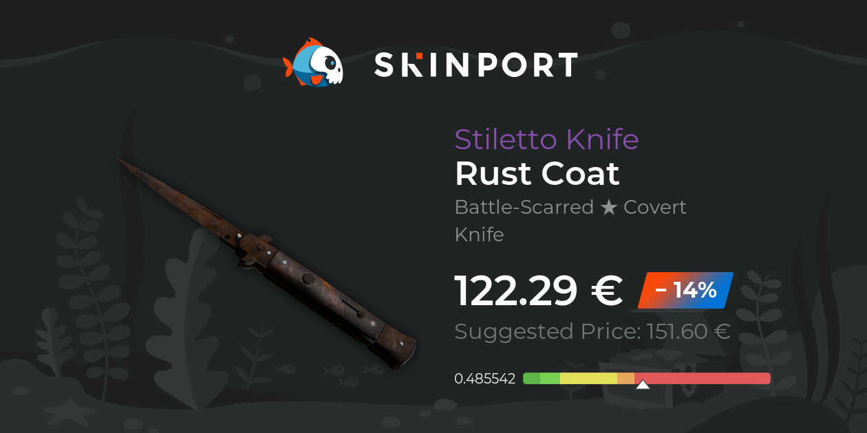 Stiletto Knife | Rust Coat (Battle-Scarred) - Counter-Strike 2 - Skinport