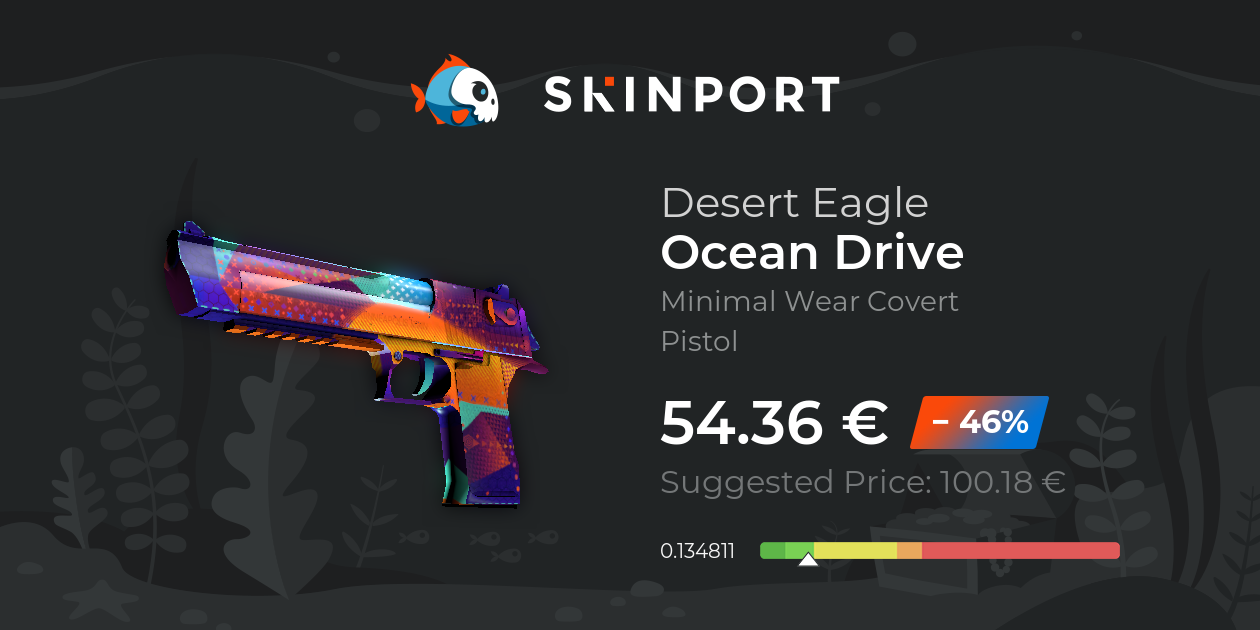 Desert Eagle | Ocean Drive (Minimal Wear) - CS2 - Skinport