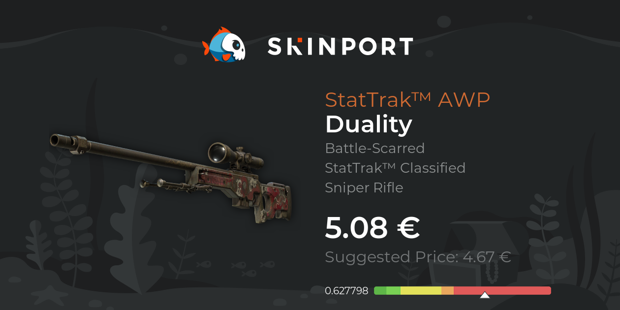 StatTrak™ AWP | Duality (Battle-Scarred) - Counter-Strike 2 - Skinport