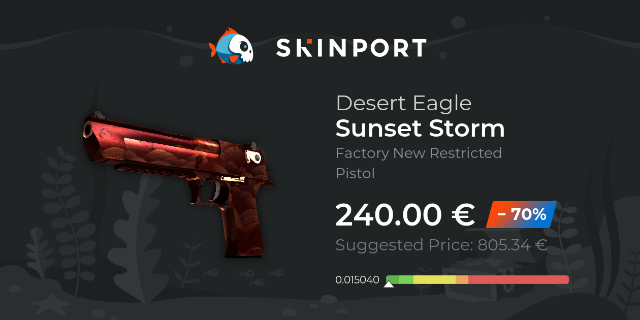 Desert Eagle | Sunset Storm 壱 (Factory New) - CS2 - Skinport