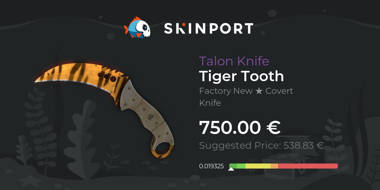 Talon Knife | Tiger Tooth (Factory New) - CS2 - Skinport