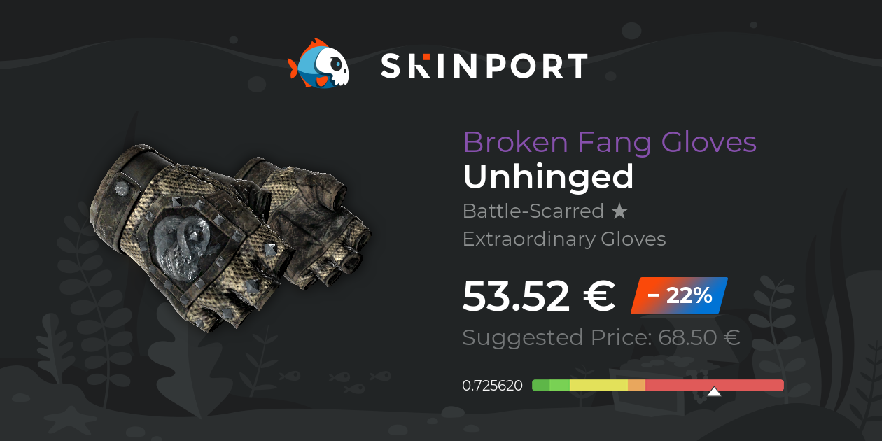 Broken Fang Gloves | Unhinged (Battle-Scarred) - Counter-Strike 2 - Skinport