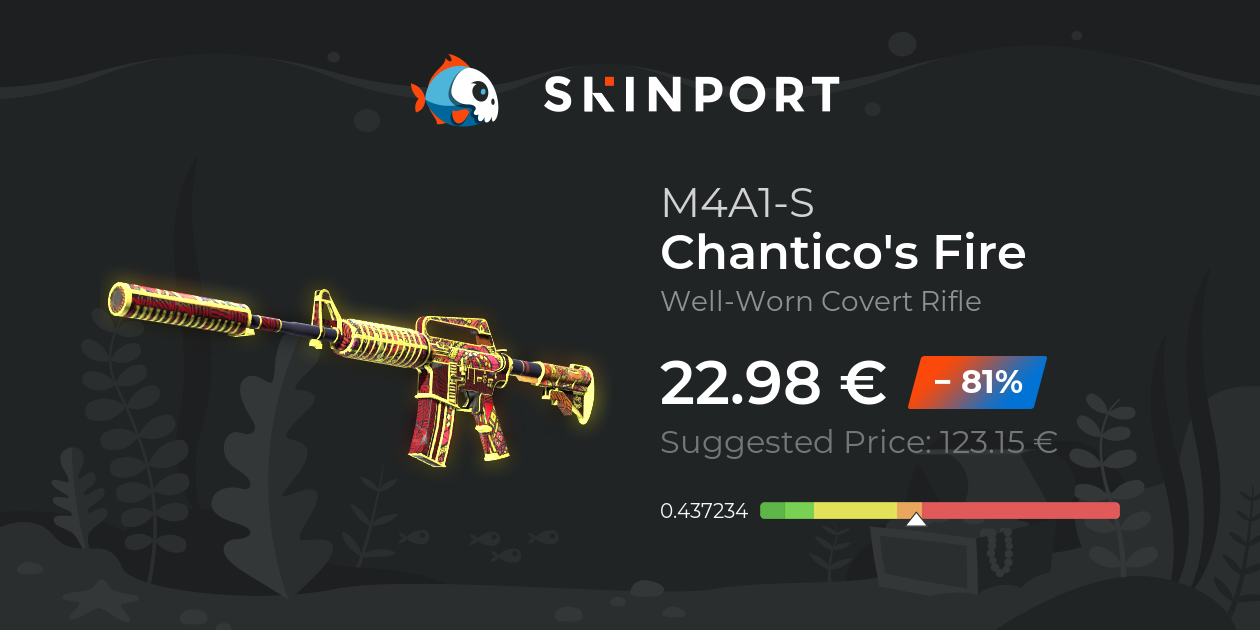 M4A1-S | Chantico's Fire (Well-Worn) - Counter-Strike 2 - Skinport