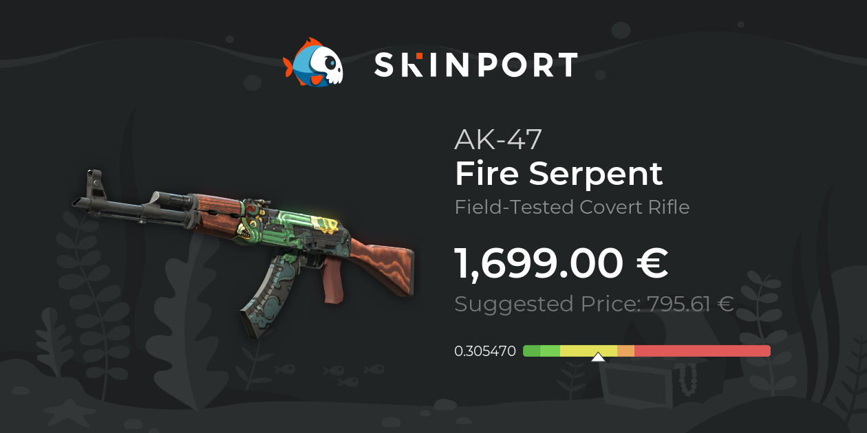 AK-47 | Fire Serpent (Field-Tested) - Counter-Strike 2 - Skinport