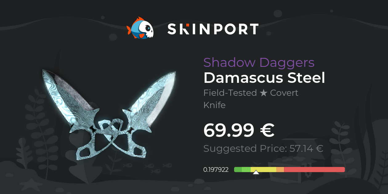 Shadow Daggers | Damascus Steel (Field-Tested) - Counter-Strike 2 ...