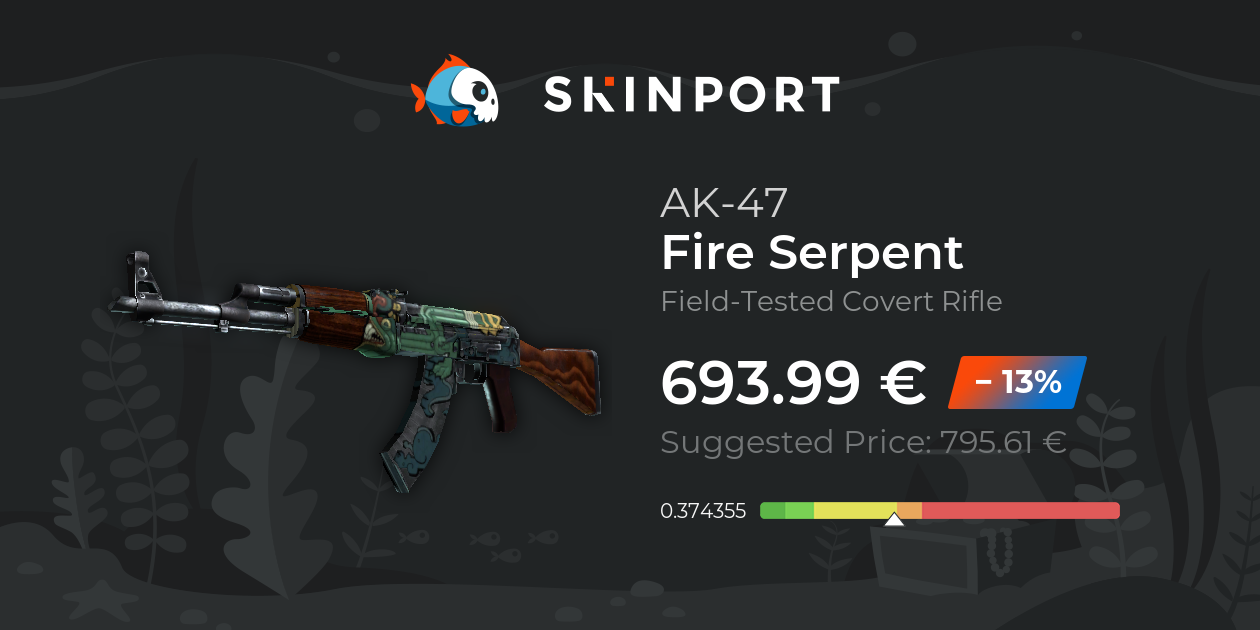 AK-47 | Fire Serpent (Field-Tested) - Counter-Strike 2 - Skinport