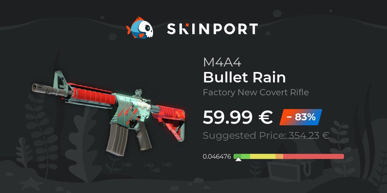 M4A4 | Bullet Rain (Factory New) - Counter-Strike 2 - Skinport