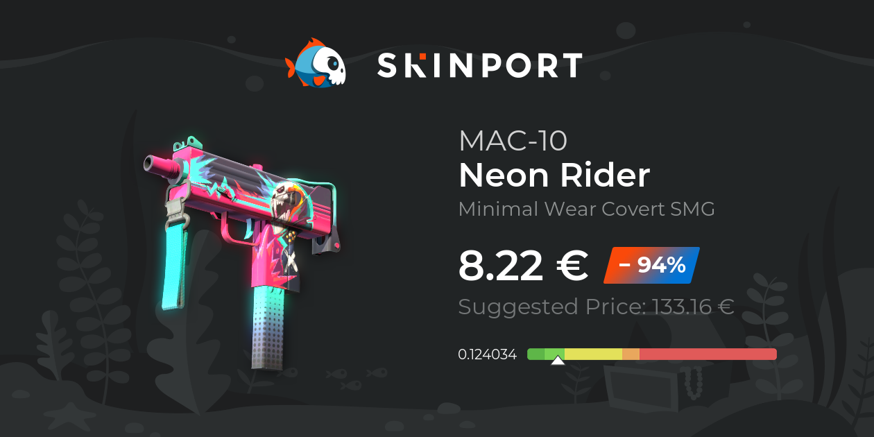 MAC-10 | Neon Rider (Minimal Wear) - Counter-Strike 2 - Skinport