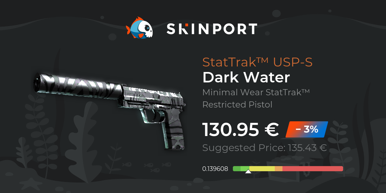 StatTrak™ USP-S | Dark Water (Minimal Wear) - CS2 - Skinport