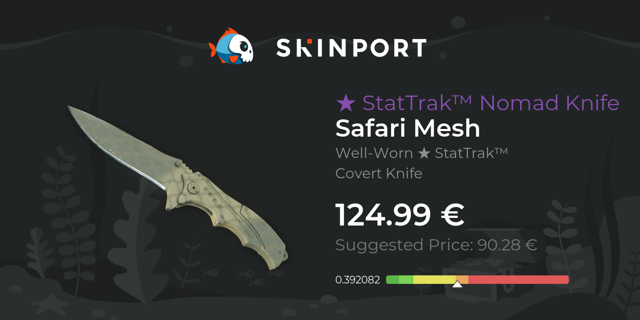 StatTrak™ Nomad Knife | Safari Mesh (Well-Worn) - Counter-Strike 2 ...