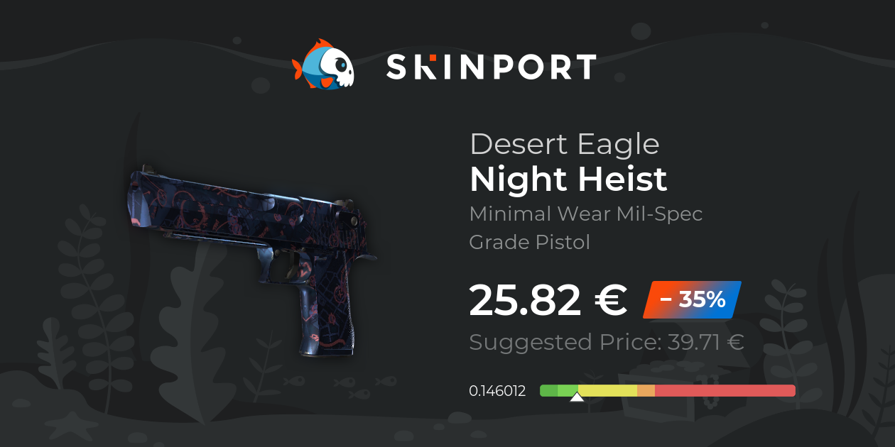 Desert Eagle | Night Heist (Minimal Wear) - Counter-Strike 2 - Skinport