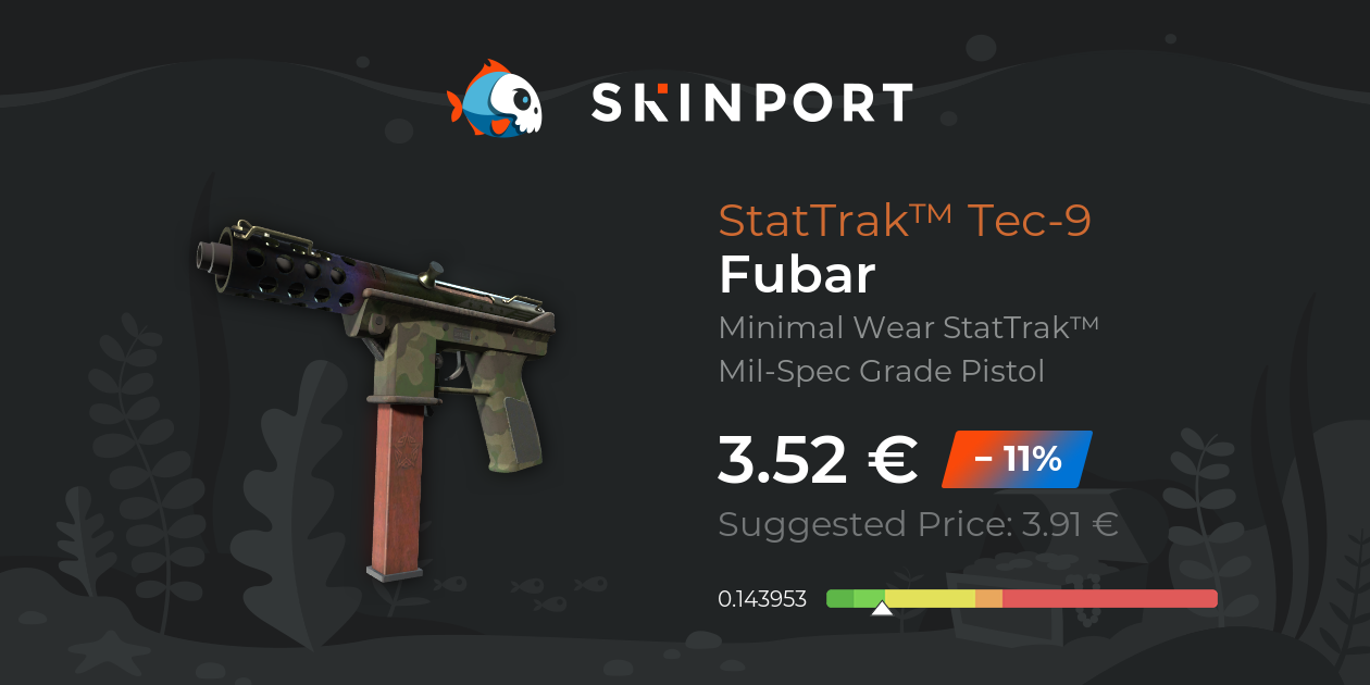 StatTrak™ Tec-9 | Fubar (Minimal Wear) - Counter-Strike 2 - Skinport