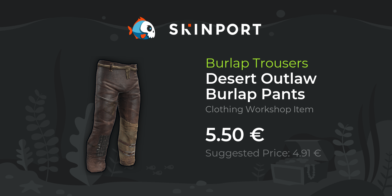 Desert Outlaw Burlap Pants - Rust - Skinport