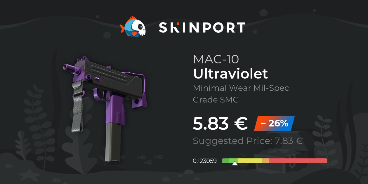 MAC-10 | Ultraviolet (Minimal Wear) - Counter-Strike 2 - Skinport