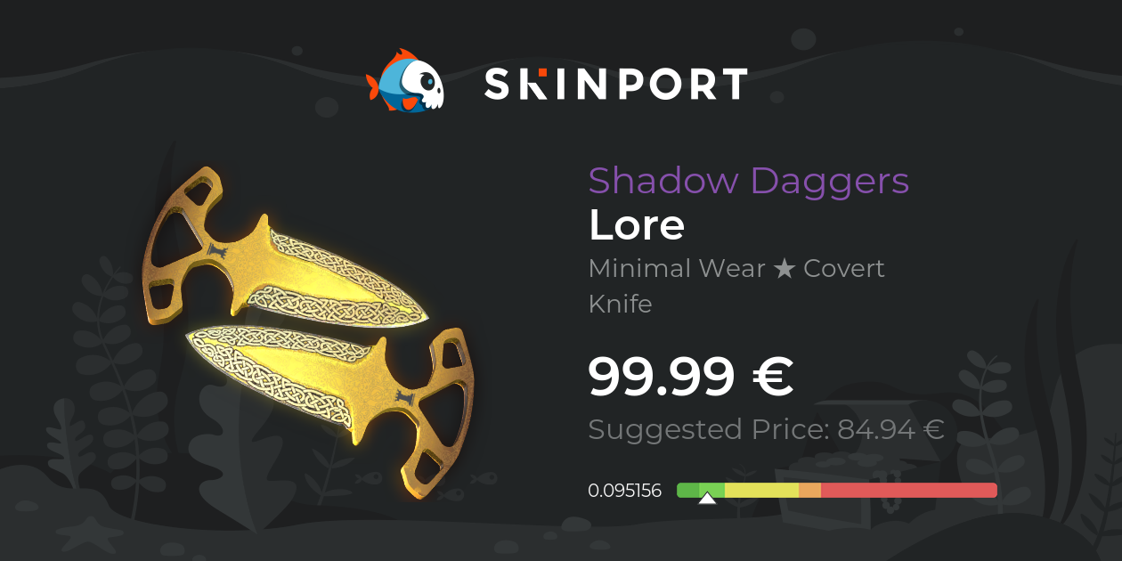 Shadow Daggers | Lore (Minimal Wear) - Counter-Strike 2 - Skinport