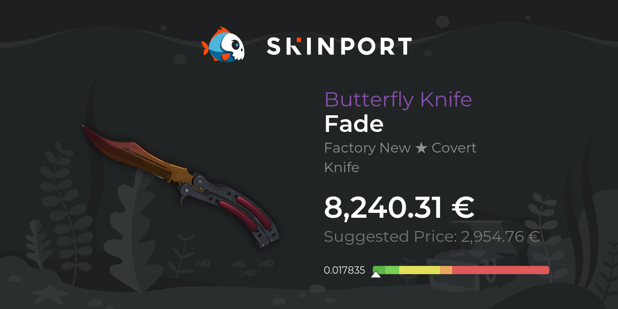 Faca Butterfly ★ | Fade (Original de Fábrica) - Counter-Strike 2 - Skinport