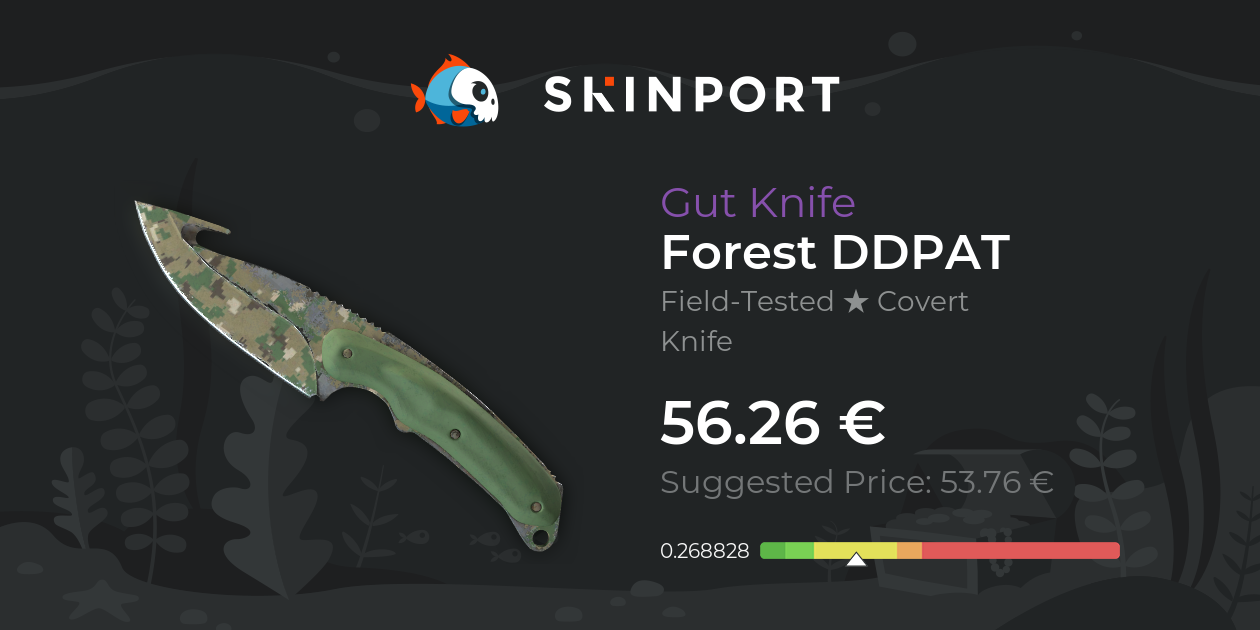 Gut Knife | Forest DDPAT (Field-Tested) - Counter-Strike 2 - Skinport