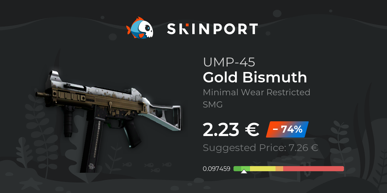 UMP-45 | Gold Bismuth (Minimal Wear) - Counter-Strike 2 - Skinport