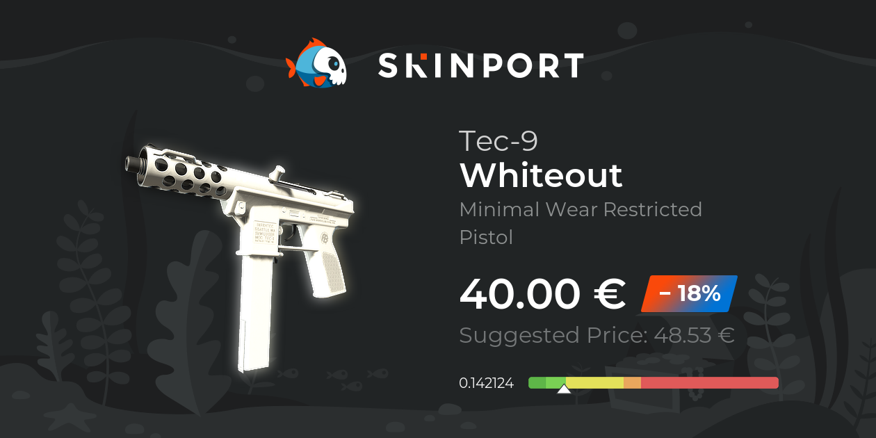 Tec-9 | Whiteout (Minimal Wear) - Counter-Strike 2 - Skinport