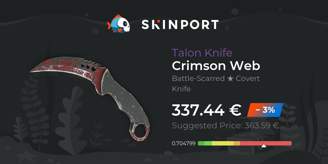 Talon Knife | Crimson Web (Battle-Scarred) - Counter-Strike 2 - Skinport