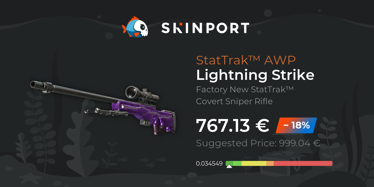 StatTrak™ AWP | Lightning Strike (Factory New) - Counter-Strike 2 ...