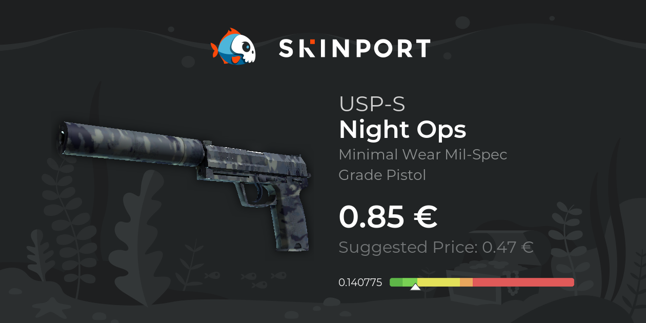 USP-S | Night Ops (Minimal Wear) - CS:GO - Skinport