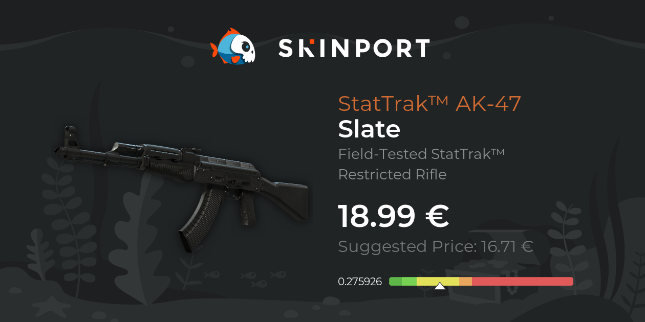 StatTrak™ AK-47 | Slate (Field-Tested) - Counter-Strike 2 - Skinport