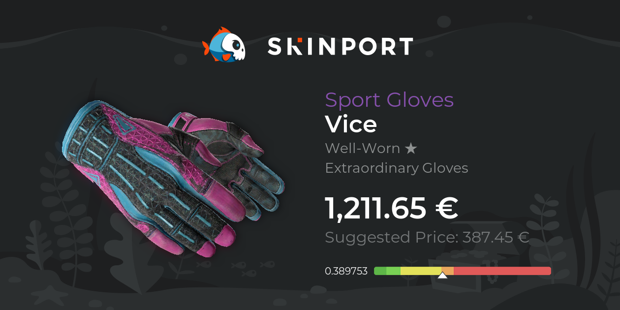 Sport Gloves | Vice (Well-Worn) - CS2 - Skinport
