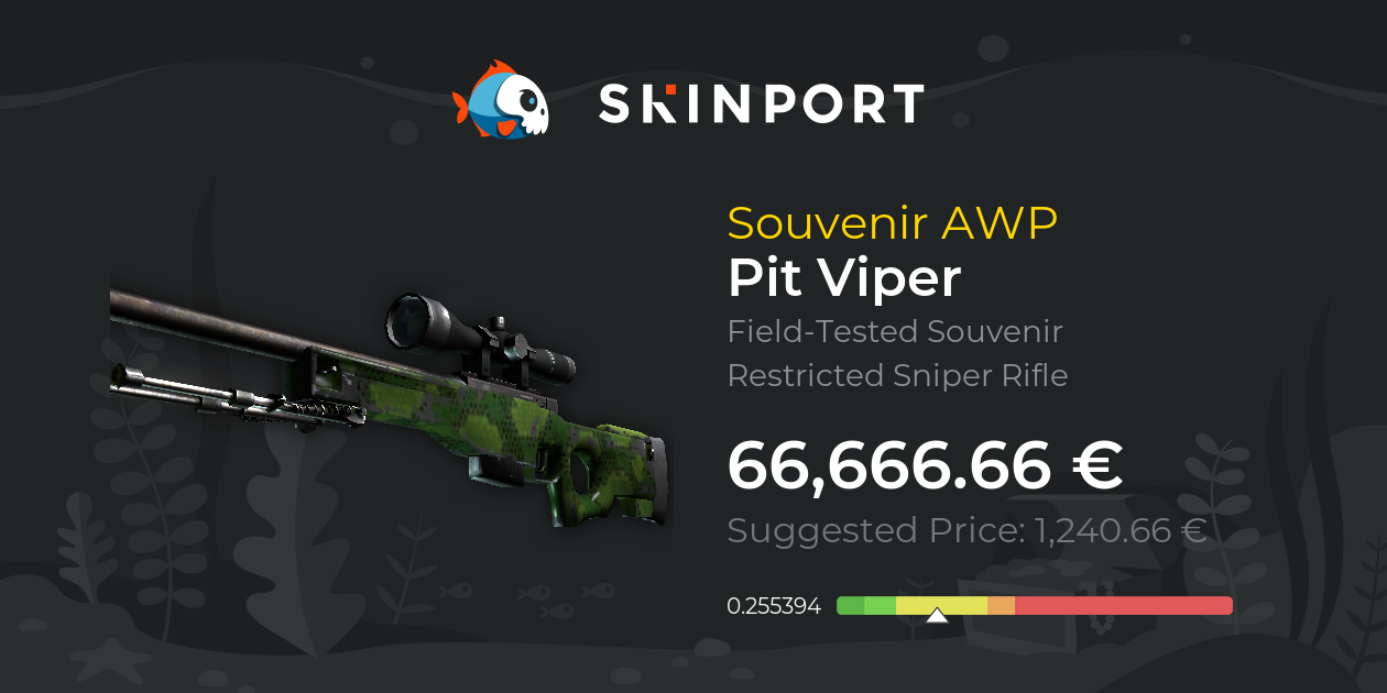 Souvenir AWP | Pit Viper (Field-Tested) - Counter-Strike 2 - Skinport