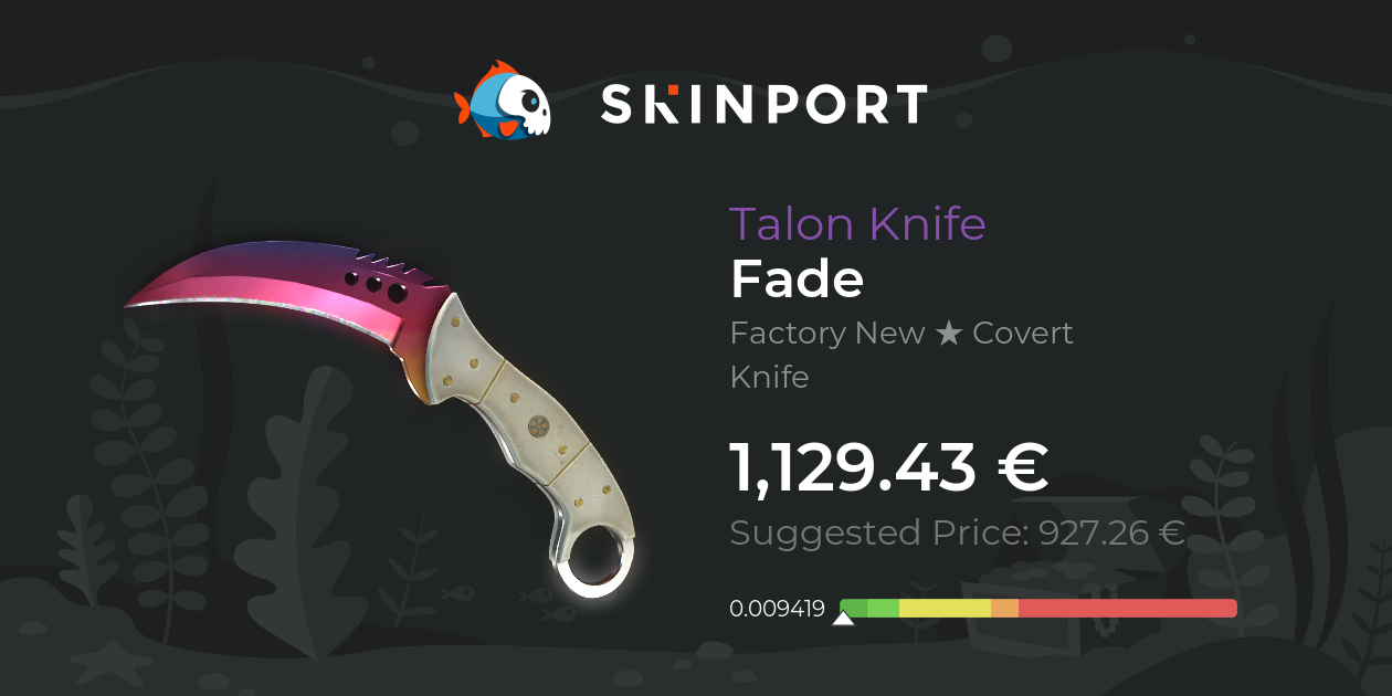 Coltello Talon ★ | Fade (Nuovo di fabbrica) - Counter-Strike 2 - Skinport
