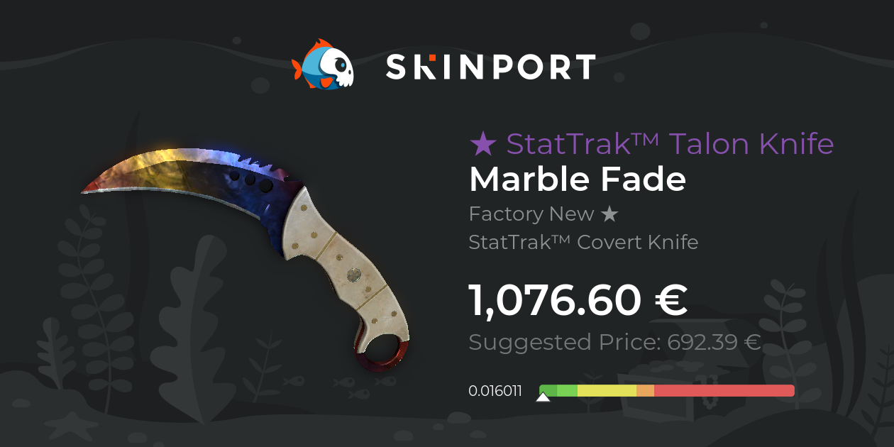 StatTrak™ Talon Knife | Marble Fade (Factory New) - Counter-Strike 2 ...
