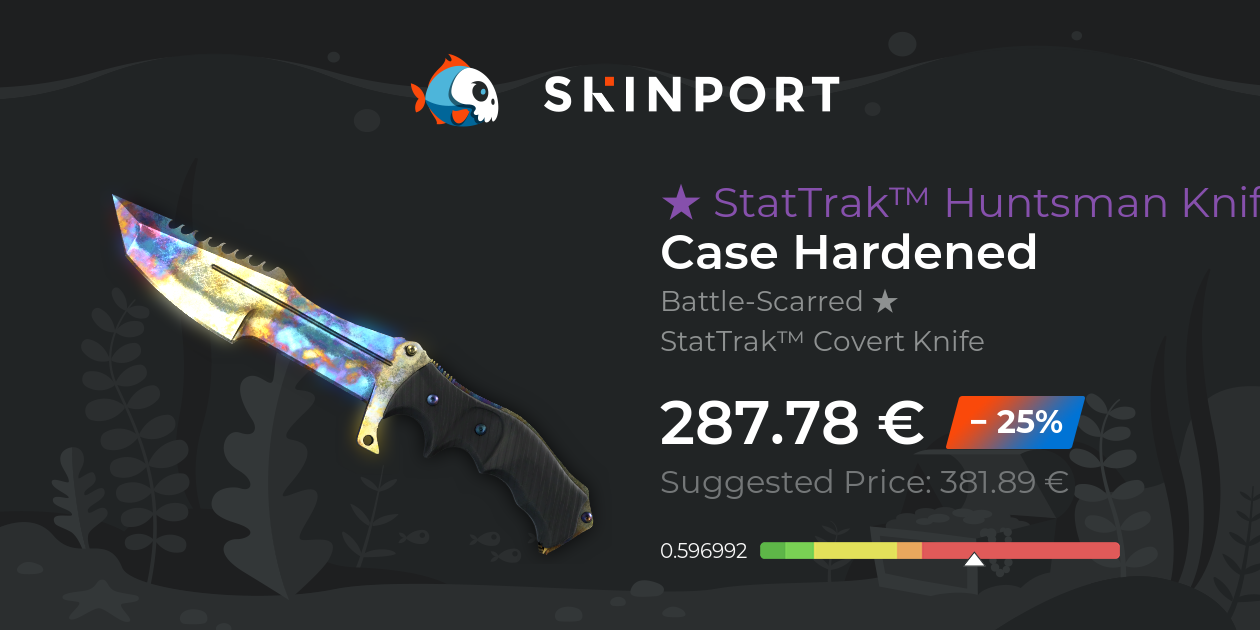 StatTrak™ Huntsman Knife | Case Hardened (Battle-Scarred) - Counter ...